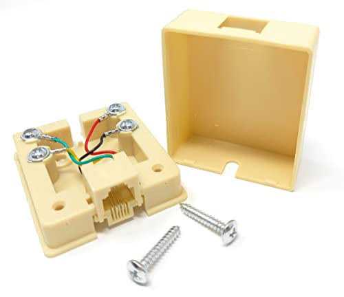 DRUT RJ11 Faceplate ADSL Panel Mount Terminal Junction Box, Bare Wired ...