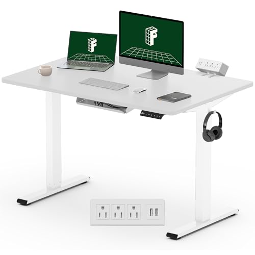 FLEXISPOT EN2 Electric White Stand Up Desk 48 x 30'' Whole-Piece ...