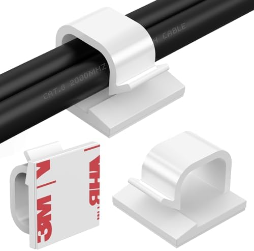 Amazon.com: Yocice Cable Clips 40pcs with Strong Adhesive Tapes,Wire ...