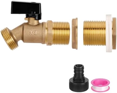 Amazon.com: Rain Barrel Spigot Kit 3/4" GHT Lead-Free Compliant Brass ...