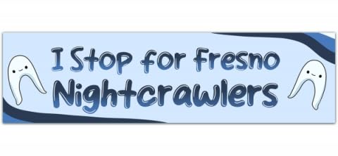 Amazon.com: Fresno Nightcrawlers Bumper Sticker, Fresno Nightcrawler ...