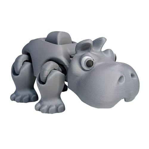 Amazon.com: Herbert the Hippo Fidget Toy - 3D Printed Articulated ...