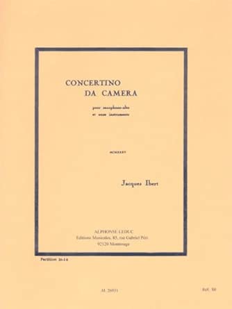 Amazon.com: JACQUES IBERT: CONCERTINO DA CAMERA - MCMXXXV (ALTO ...