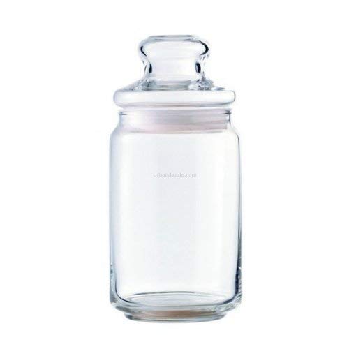 Buy Ocean Pop Glass Jar with Lid Set of 6 Pcs, 650 ml, Transparent Soda ...