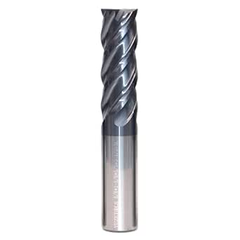YuzeTools Carbide Square End Mills,CNC Milling Bits 4 Flute-ISE3/32 end ...
