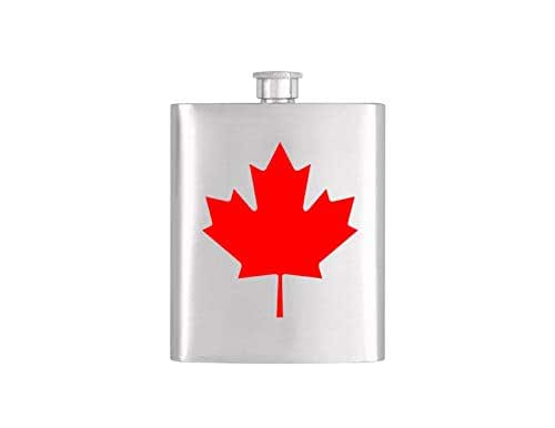 Amazon.com: Canadian Flag Flask By Bottoms Up Flasks - Stainless Steel ...