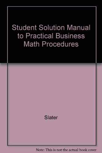 Amazon.co.jp: Student Solution Manual to Practical Business Math ...