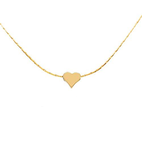 Collar corazón mini - Set de Corazones - Cadena Chapa de oro 14k - Tiny ...