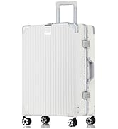 Amazon.co.jp: [Yuweijie] スーツケース アルミフレーム キャリーケース 機内持込可 s/m/l/xlサイズ 2泊3日 ホワイト 多機能 キャリーバッグ カップホルダー ...
