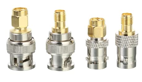 Canary Radio SMA BNC Adapter – Set of 4 Pack – Coax RF Antenna, Male ...