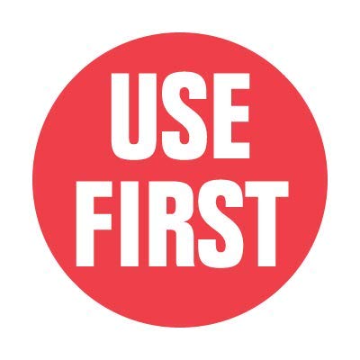Amazon.com: Inventory Label-USE FIRST1-1/2" Dia Vinyl Roll of 500 ...
