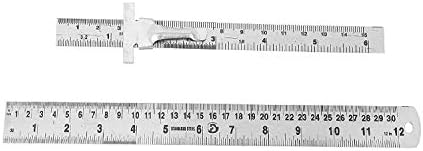 OMEGA 12-inch Stainless Steel Ruler and 6-inch Pocket Scale -Combo Pack ...