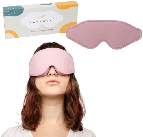 Amazon.com: Taykhoff Premium Fabric Sleep Mask - 100% Light Blocking ...
