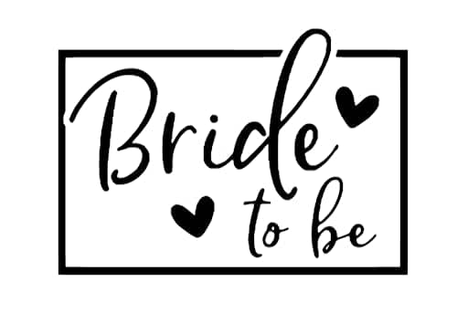 Amazon.com: Bride To Be Iron On Decal, DIY Heat Transfer Vinyl Applique ...