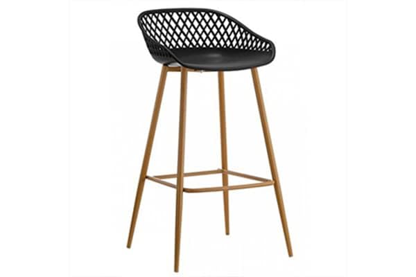 POLO CHAIRS Bar Stool with Wooden Legs High Counter Bar Stool Suitable ...
