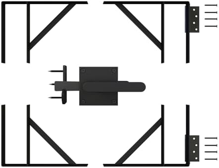 Amazon.com: DIYHD Heavy Duty Anti-Sag Gate Kit with Right-Opening Latch ...