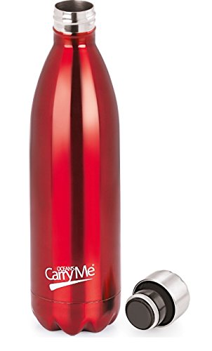 Buy CarryMe Aqua Stainless Steel Hot & Cold Bottle, 750 ml, Red Online ...
