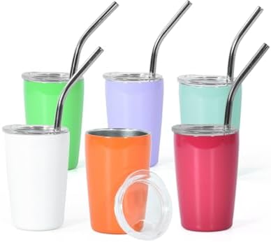 Amazon.com | 3 Pack Mini Tumbler with Colored Sleeves, 3oz Mini Tumbler ...