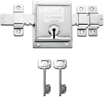 Link 12 Turn Main Door/Shutter Heavy Lock with 2 Key Stroke Lever ...