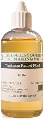 Vegetarian Rennet Liquid, for All Cheese Types, GM Free, Handy Dropper ...