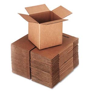 General Supply Brown Corrugated - Cubed Fixed-Depth Shipping Boxes, 6L ...