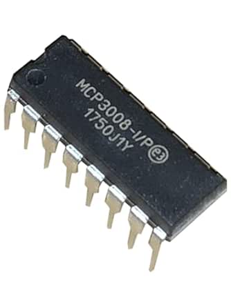 Amazon.co.jp: MCP3008-I/P MCP3008 8チャンネル 10ビットA/Dコンバーター SPI IC 1個 ...