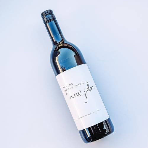 Amazon.com: 4 New Job Wine Labels, Pairs well with a New Job Wine ...