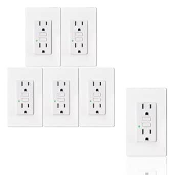 15 amp GFCI Outlet GFI Electrical Outlet 15 amp White Non Tamper Proof ...
