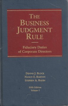 Amazon.com: The Business Judgment Rule: Fiduciary Duties of Corporate ...