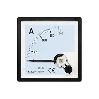 Amazon.com: SQ-72 CP-72 AC Analog Ammeter Pointer Meter 1A-1000/5A ...
