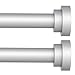 Amazon.com: Silver Curtain Rods for Windows 28 to 48 Inch, 2 Pack 5/8 ...