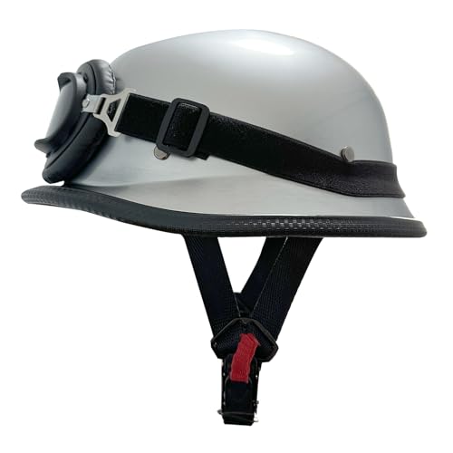 Snapklik.com : Motorcycle Helmet German Style Half Helmet Skull Cap ...