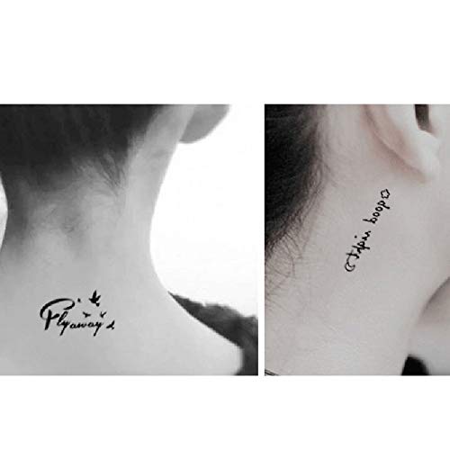 Tattoo Letter M On Neck