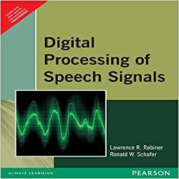 DIGITAL PROCESSING OF SPEECH SIGNALS: unknown author: 9788131705131: Amazon.com: Books
