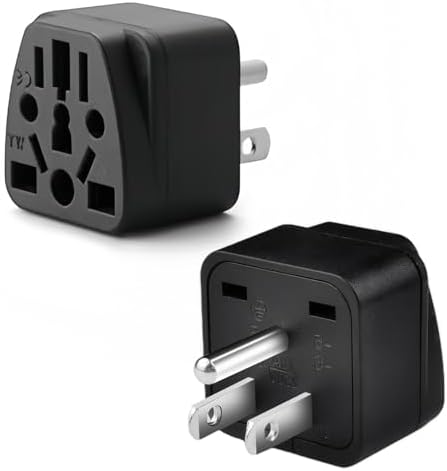 Amazon.com: 2PCS Black Socket Plug Adapter Europe EU Euro to US Travel Charger AC Power ...