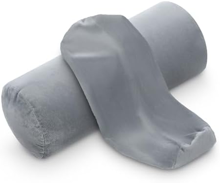 Amazon.com: Gjinxi 2 Pack Cervical Neck Roll Pillow Cover with Zipper, 17×6 Inch Round Neck ...