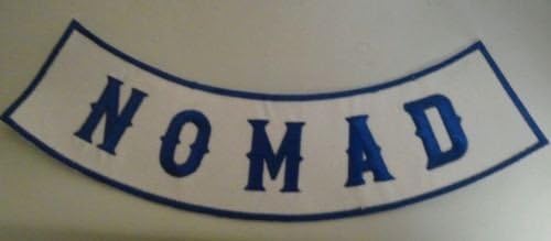 Amazon.com: Blue & White Nomad Patch Outlaw Biker Patches for Vest Motorcycle Biker Club MC ...