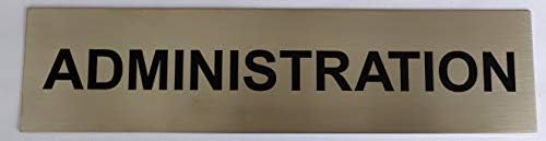 Door Sign I Administration Office I Stainless Steel I Chemically Etched ...