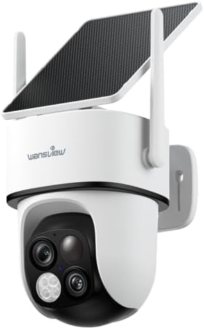 Amazon.com : wansview Solar Camera Outdoor Wireless-2K 360°PTZ Cameras ...