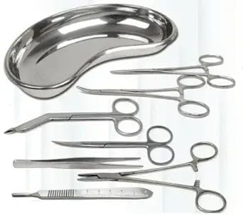 Forgesy Set of 13 Pieces Basic Minor Surgery Kit Steel Kidney Tray ...