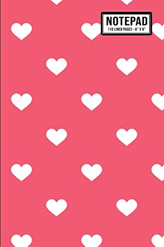 Heart Notepad: Heart Small Lined Notepad / Notebook | 110 Pages | 6 x 9 ...