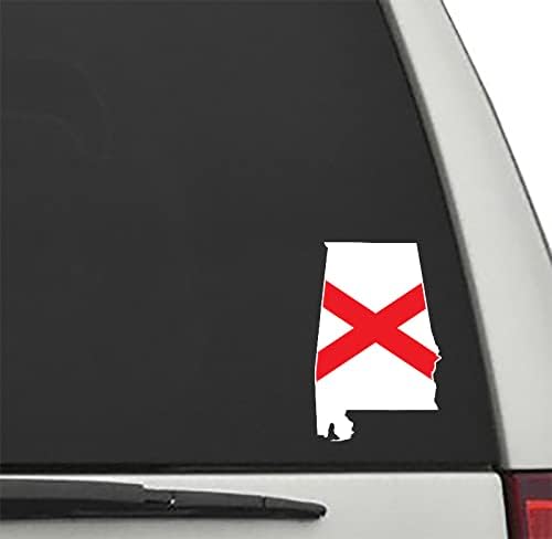 Amazon.com: ALABAMA STATE SHAPED FLAG 4" Vinyl Decal Car Truck Window ...