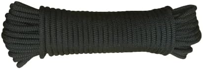 US ROPES Solid Braid MFP Rope Black Hank 3/8" Utility Rope Made in USA ...