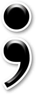 Amazon.com: Semi Colon Sticker Funny Stickers - Laptop Stickers - 2.5 ...