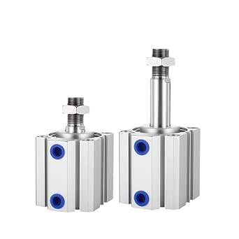 Compact Cylinder SDA-B SDA20 SDA25 Stroke 5-100mm Double Acting Air ...