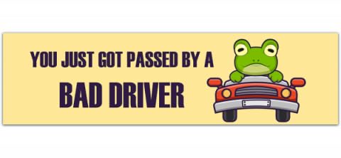 Amazon.com: Cute frog gen z bumper sticker, You just got passed by a ...