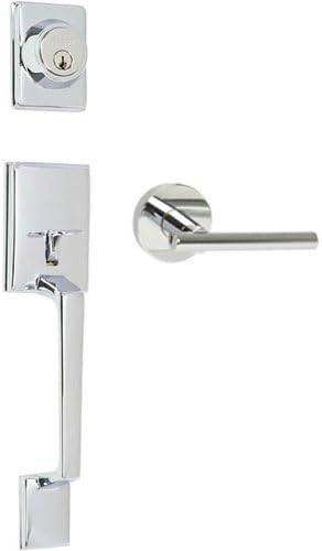Delaney Capri Design Contemporary Polished Chrome Handleset with Cira ...