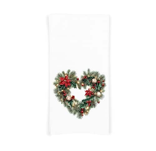 Amazon.com: Holiday Hearts Seasonal Tea Towel Set of 8 100% Cotton ...