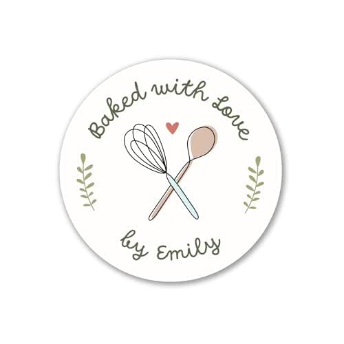 Amazon.com: Emma Pink Studio Baked with Love Stickers, Personalized ...