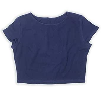 Pechkus Women's Pique Crop Top (XXX-Large, Navy) : Amazon.in: Clothing ...